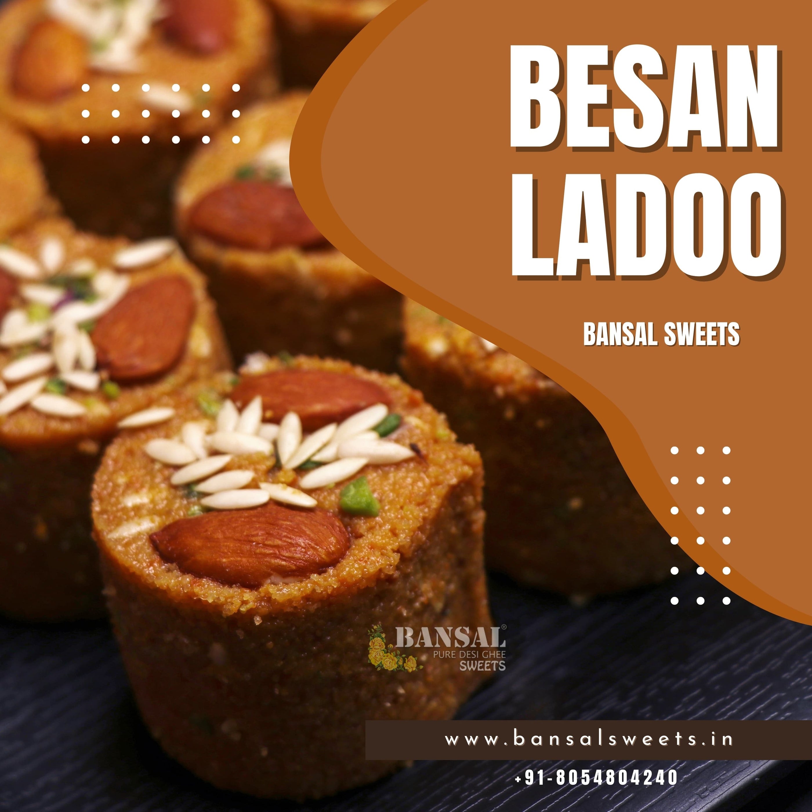 Buy Besan Pinni Online – Bansal Sweets Amritsar | Foodwalas