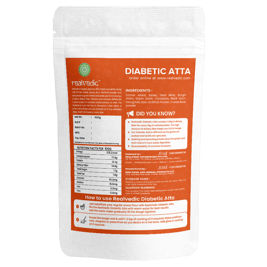 Buy Diabetic Atta from RealVedic, Bangalore Online | Foodwalas