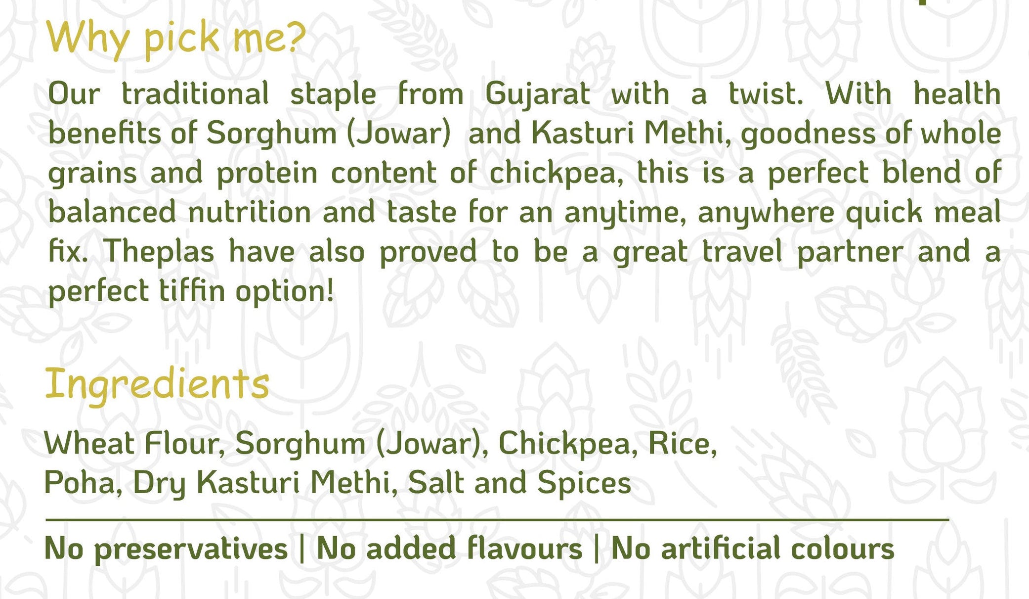 Buy Millet Methi Thepla Mix from Mumbai's Grainfully Yours Online ...