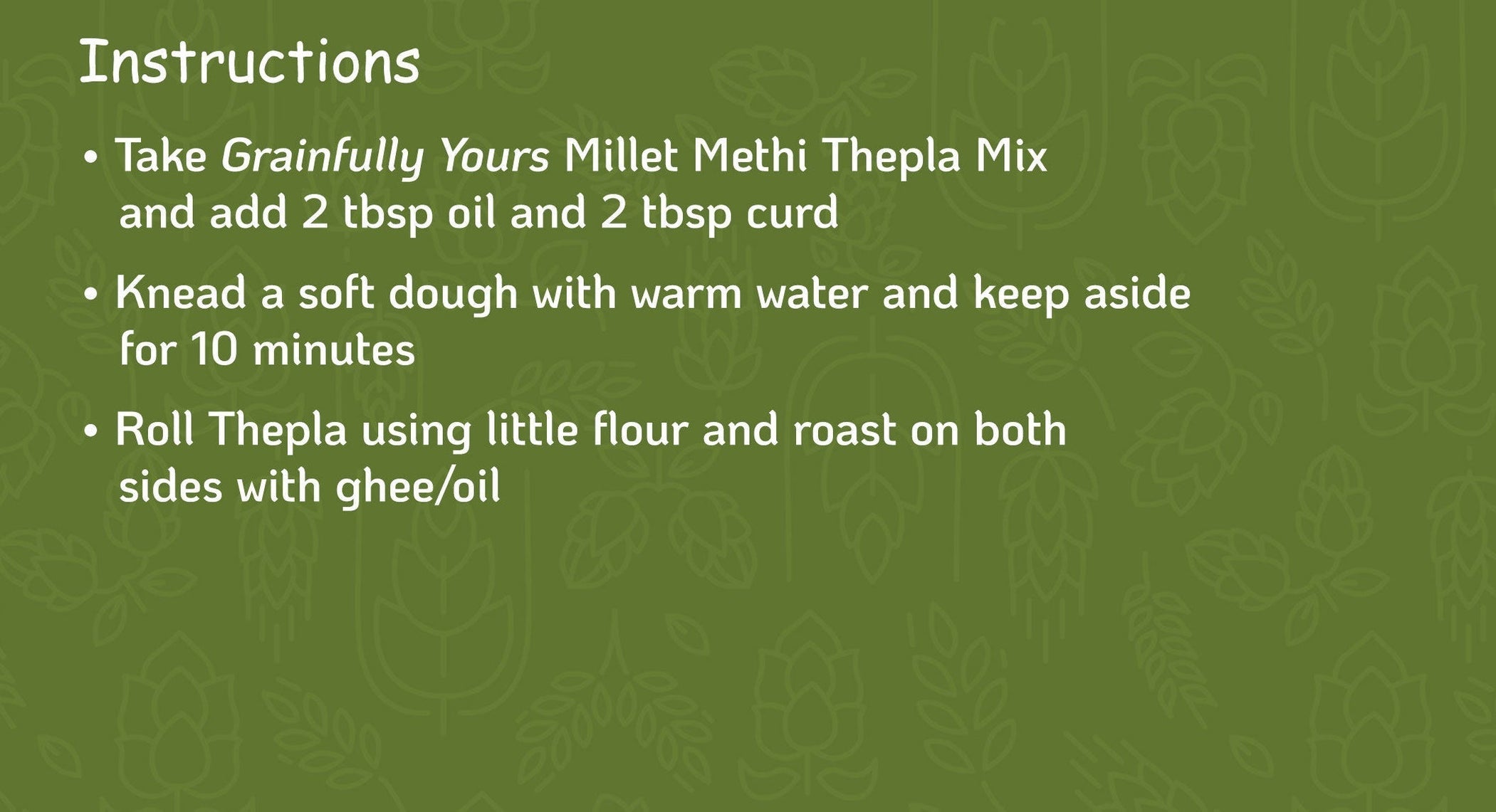 Buy Millet Methi Thepla Mix from Mumbai's Grainfully Yours Online ...