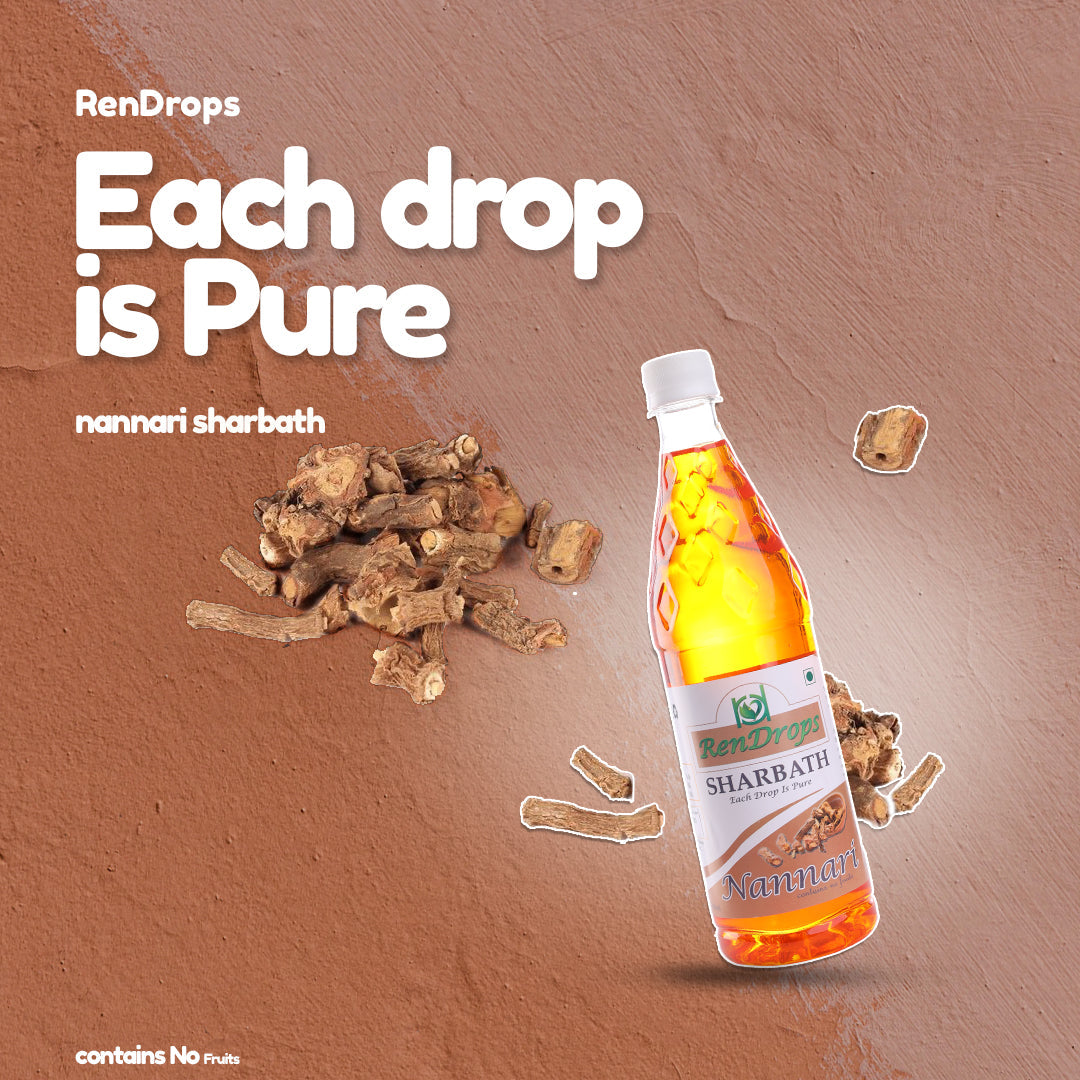 Buy Nannari Sharbath Syrup from Rendrops, Chennai Online | Foodwalas