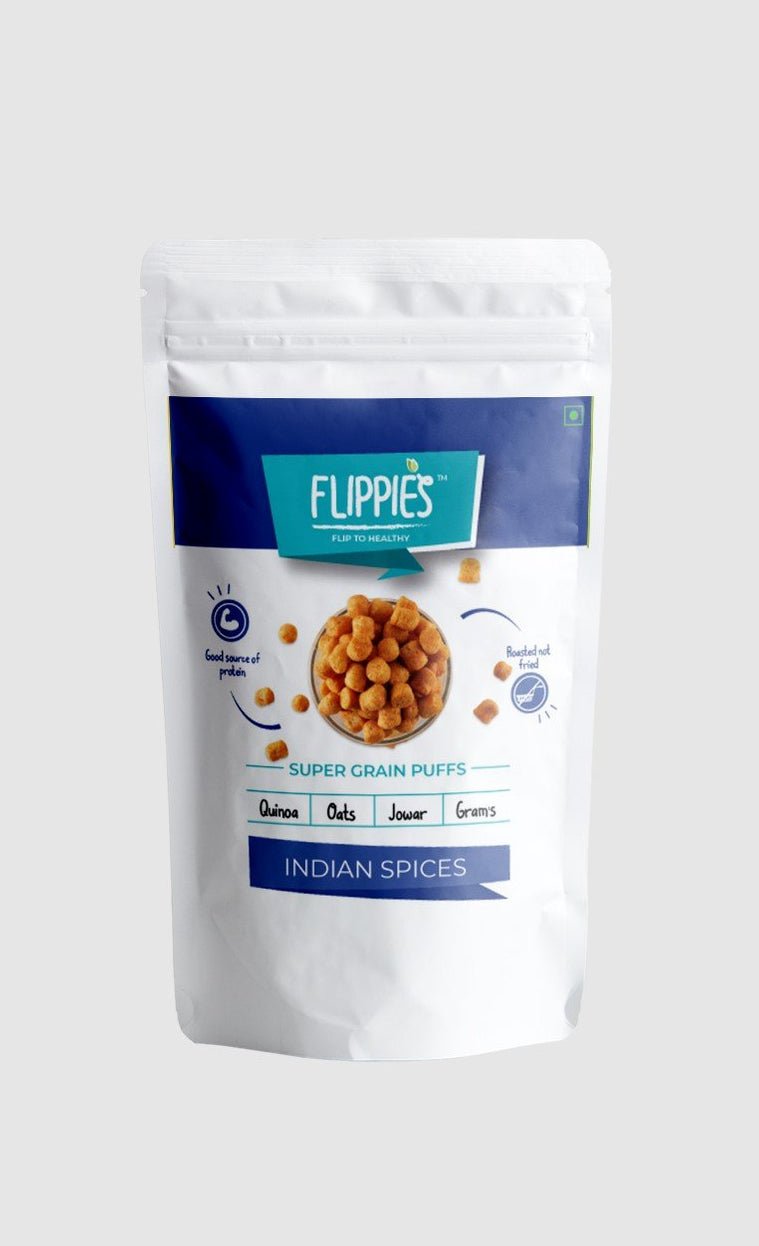 Buy Super Grain Puff Indian Spices from Flippies, Mumbai Online — Foodwalas
