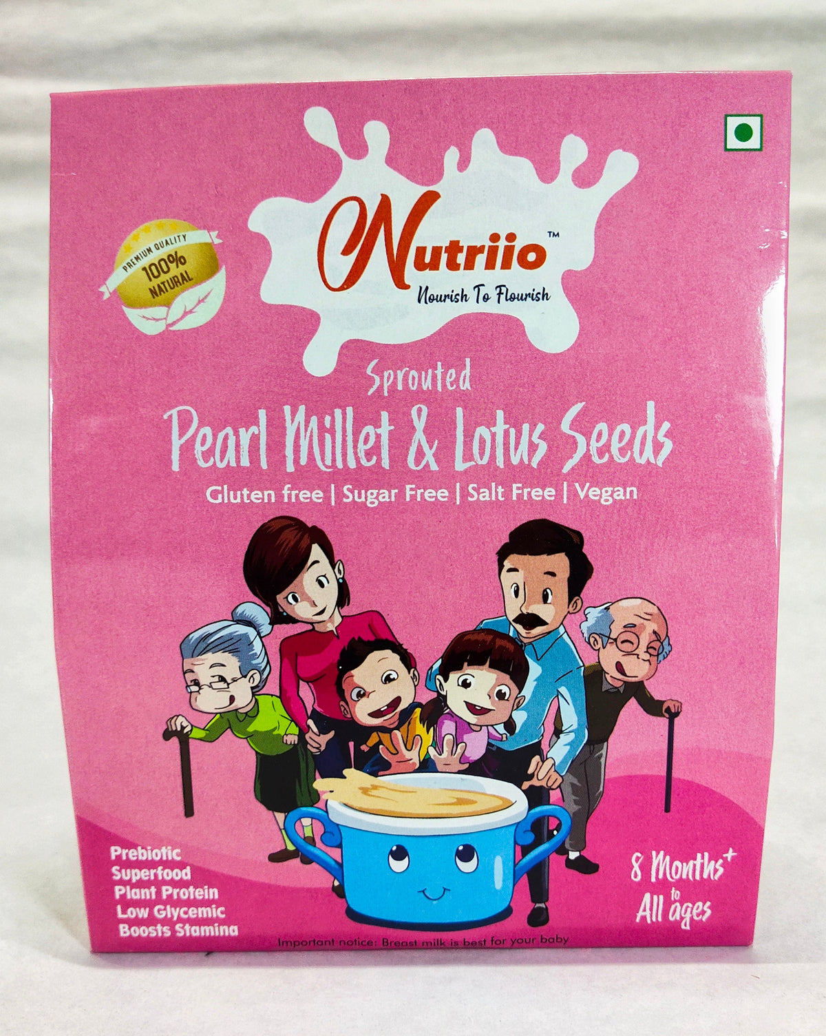 Buy Sprouted Pearl Millet & Lotus Seeds Mix from Nutriio, Bangalore ...