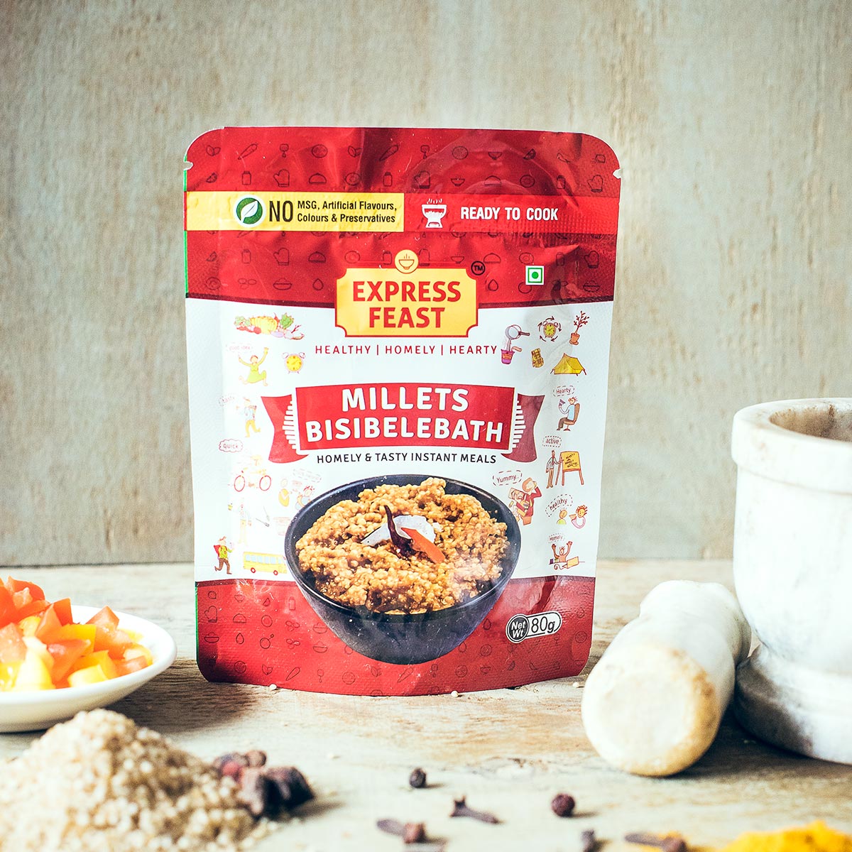 Buy Millets Bisibelebath from Bangalore's Express Feast Online — Foodwalas